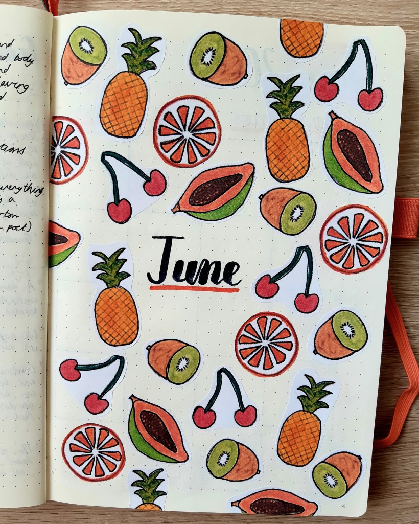 Setting up my bullet journal for June: Summer fruits theme – Keeping it ...