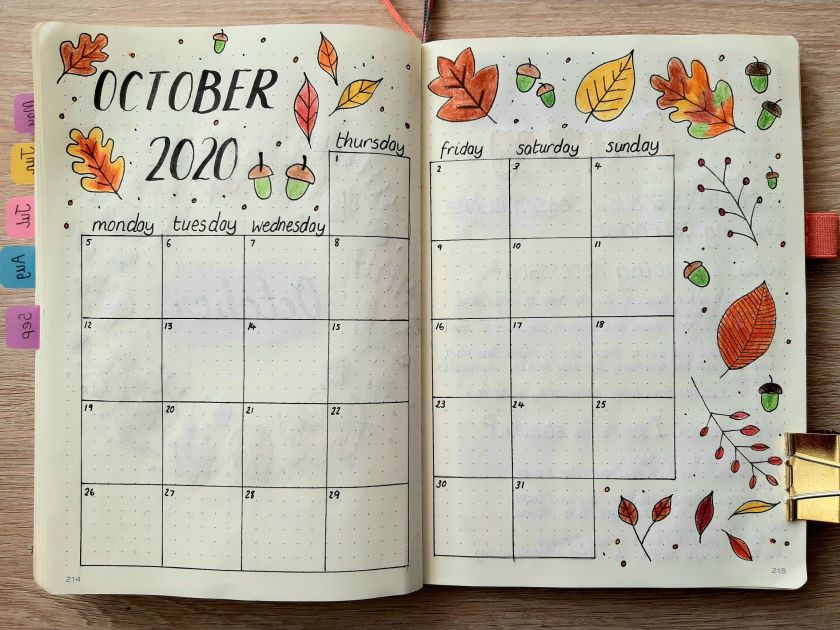 Setting up my bullet journal for October: Autumn theme – Keeping it ...