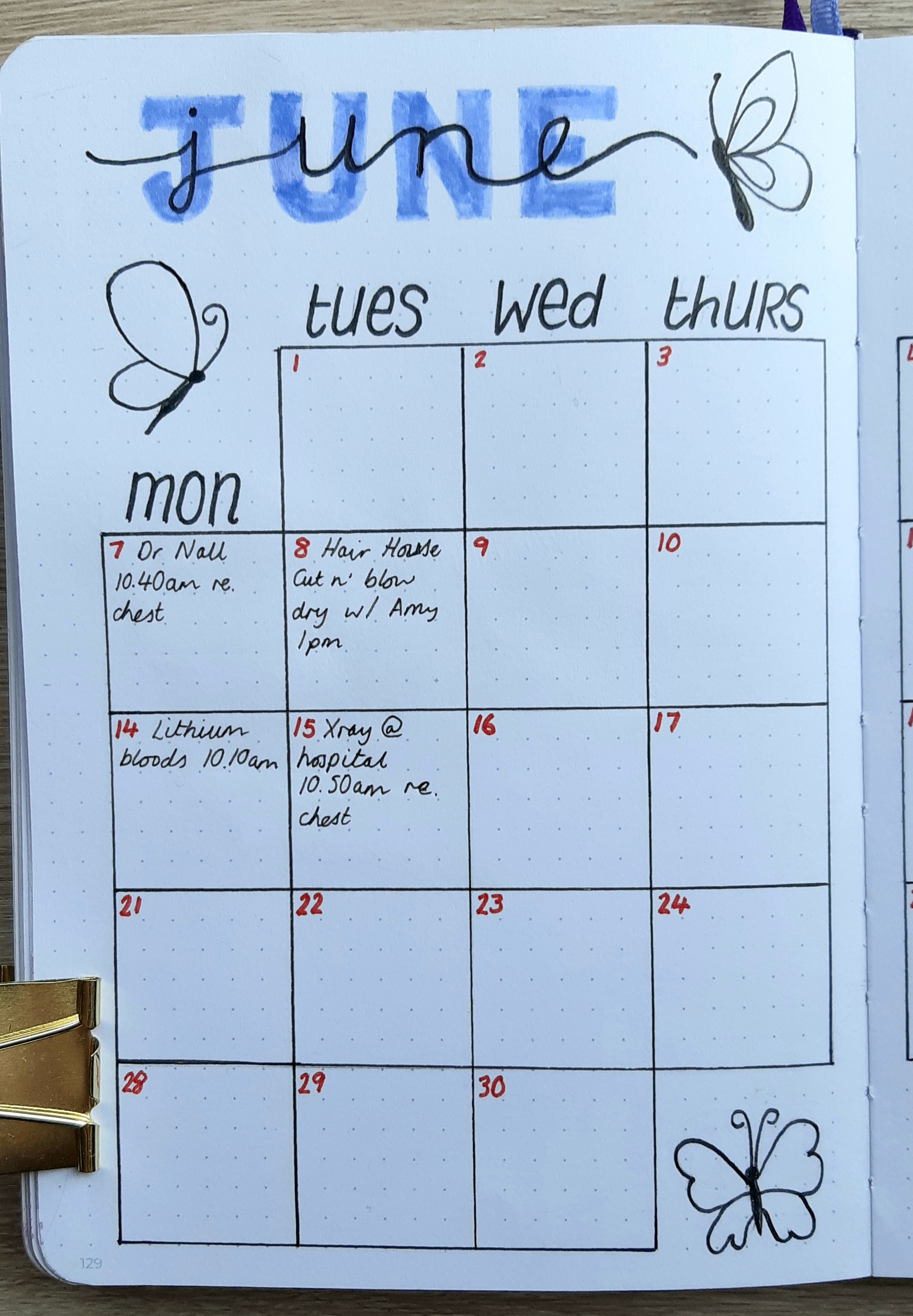 Setting up my Bullet Journal for June: Butterflies theme – Keeping it ...