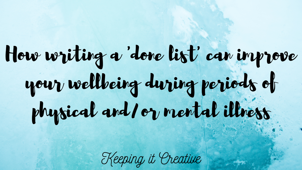 Monday Matters: How writing a ‘done list’ can improve your wellbeing ...